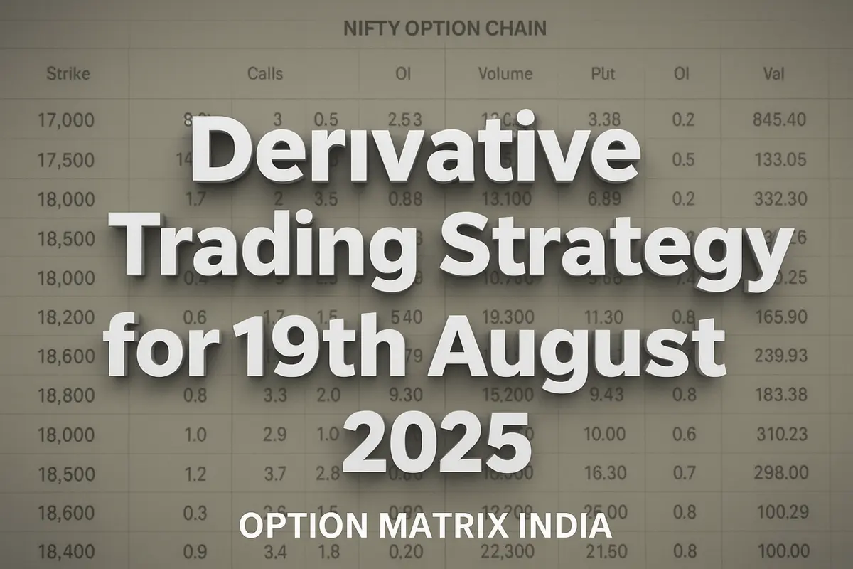 Derivatives Trading Strategy for 19th Aug 2025 : Nifty & Bank Nifty